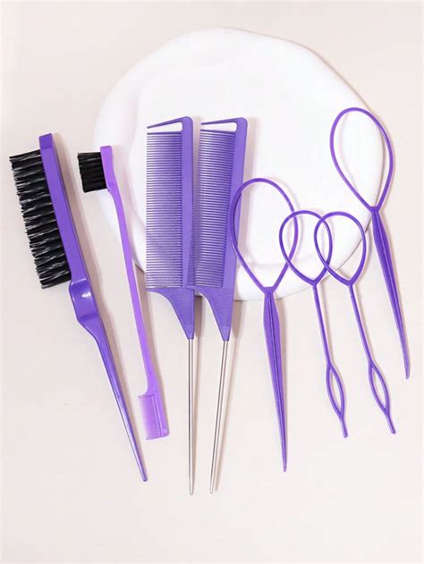 Estilo De Cabelo Ferramentas 8 Peças Máquina Coque Cabelo Kit Com 2 Francês Trança Ferramenta