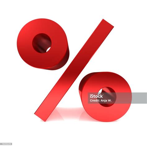 백분율 기호 빨간색 아이콘 3d 렌더링 그래픽 기호 금리 판매 저축 레이블 격리 0명에 대한 스톡 사진 및 기타 이미지 0명 가격 감소 Istock