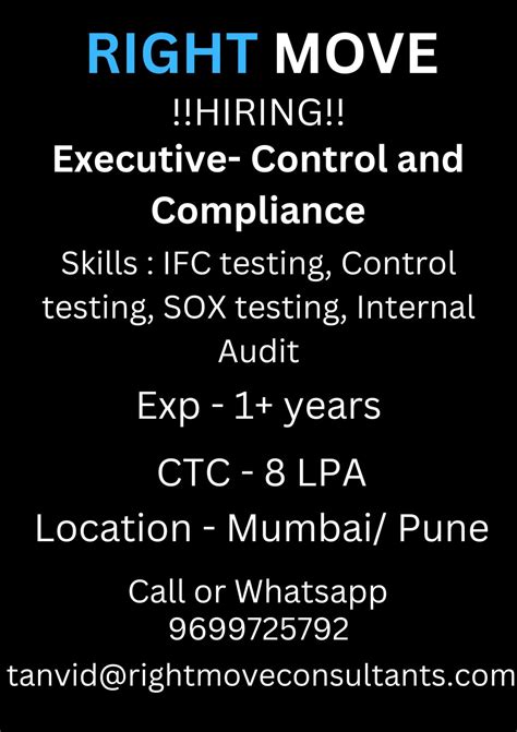 Tanvi D On Linkedin Control Compliance Ifc Testing Sox