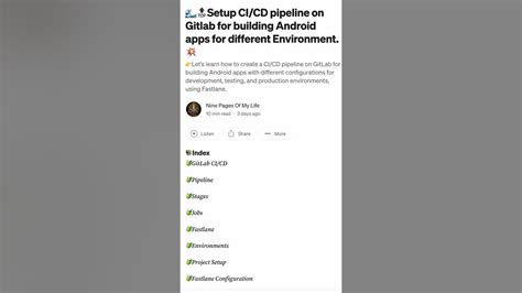 Setup Cicd Pipline On Gitlab For Building Android Apps For Different Environment Youtube
