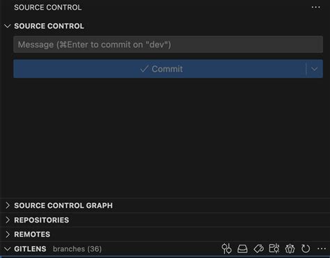User Interface The Vs Code Source Control Branches Ui Disappeared Stack Overflow