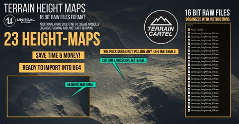 ArtStation - UE4 Terrain Height Maps | Game Assets
