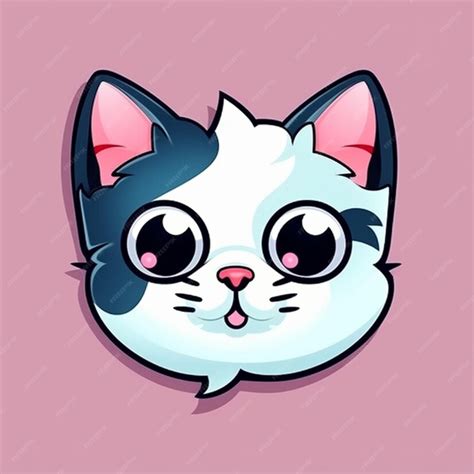 Premium Vector Cartoon Cat Face Clipart Vector Design