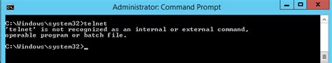 Telnet Is Not Recognized As An Internal Or External Command How To