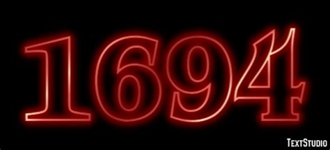 1694 Text Effect and Logo Design Number