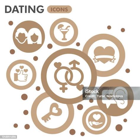 현대 데이트 인포그래픽 디자인 템플릿 갈색 배경에 여덟 단계 거품 디자인과 인포그래픽 시각화를 사랑해요 프레젠테이션을 위한 관계 템플릿입니다 크리에이티브 벡터 일러스트레이션