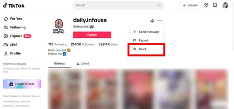 Tiktok How To Block A User