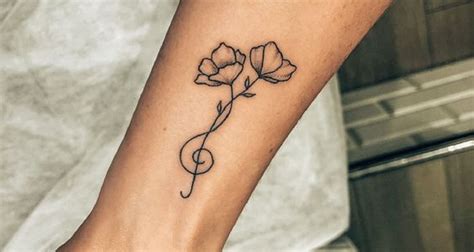 Tatuagem Minimalista De Clave De Sol Para Amantes De Ritmo E Melodias