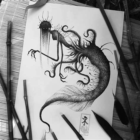 𝕽𝖊𝖐𝖚𝖎𝖞𝖔s Instagram Post “akkorokamui Yokai Yokaiart Art Artist