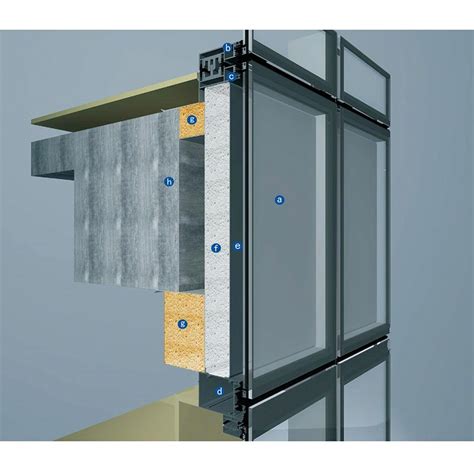 Hihaus Hot External Aluminium Glass Unitized Curtain Wall System