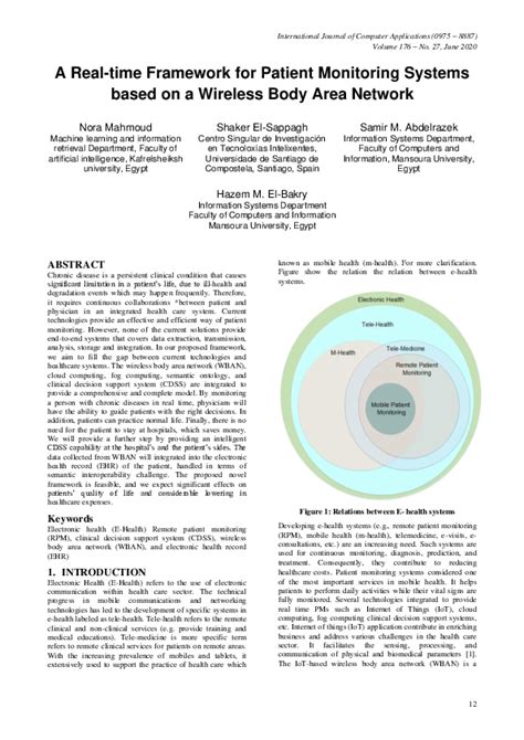 pdf a real time framework for patient monitoring systems based on a