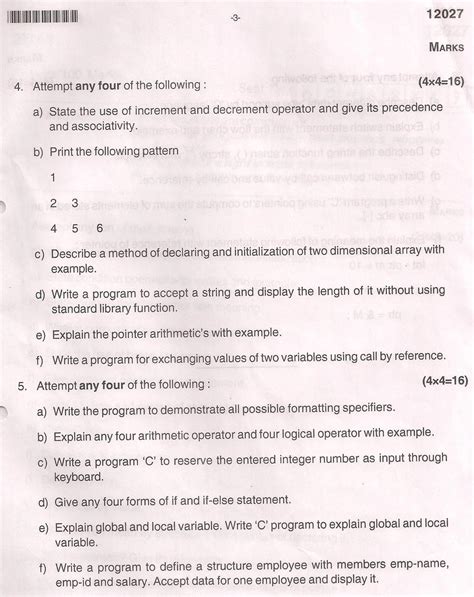 Maharashtra State Board Of Technical Education Msbte Question Paper For