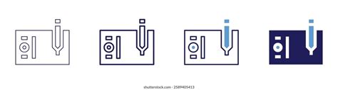 Stabilization Device Icon 4 Different Styles Stock Vector Royalty Free
