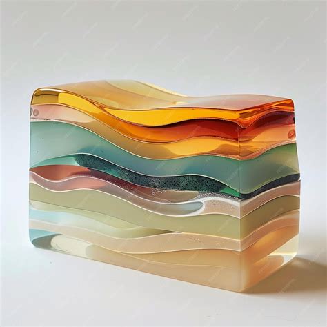 an object made of glass with multiple layers each layer representing