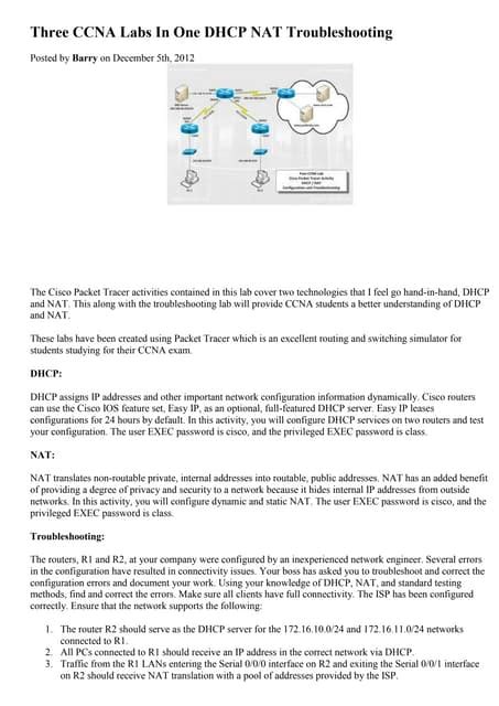 Dhcp And Nat Docx Dhcp And Nat Docx
