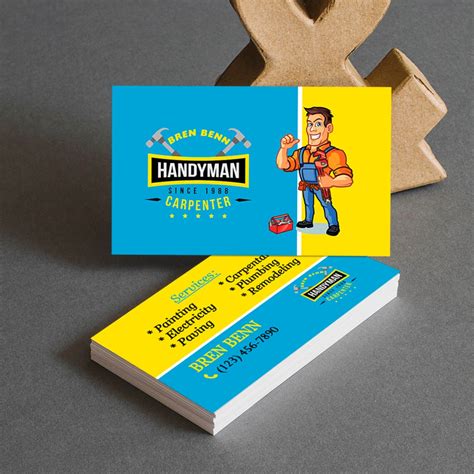 Personalized Handyman Service Business Cards Custom Printed Business