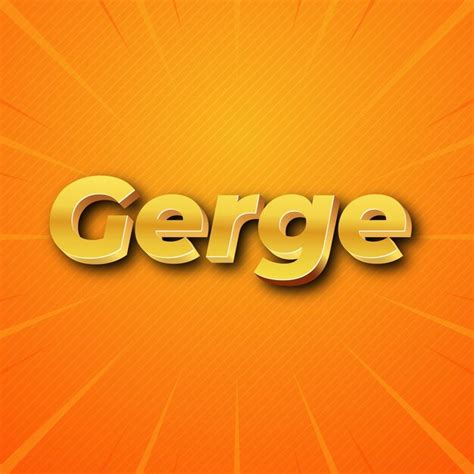 Premium Photo Gerge Text Effect Gold  Attractive Background Card