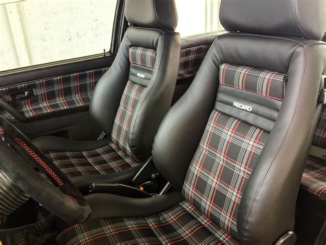 Asientos De Coche Recaro Tapizados En Tela Para Vw Golf Mk2 Gti