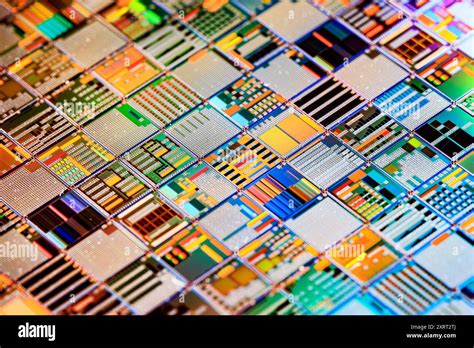 Silicon Semiconductor Wafer Close Up In Electronics A Wafer Also