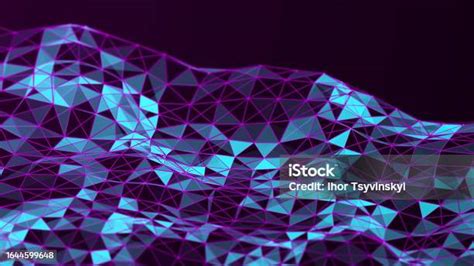 점과 선이 있는 추상 다각형 공간 삼각형 구조 디자인의 배경 개념입니다 3d 렌더링 0명에 대한 스톡 사진 및 기타 이미지 0명 3차원 형태 가상현실 Istock