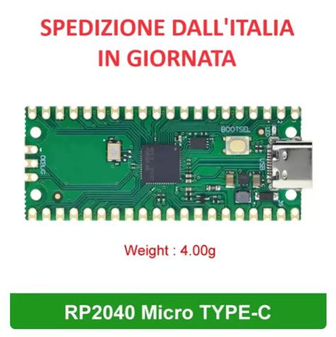 Scheda Microcontrollore Raspberry Pi Pico Europa Rp2040 Micropython Eur 865 Picclick It