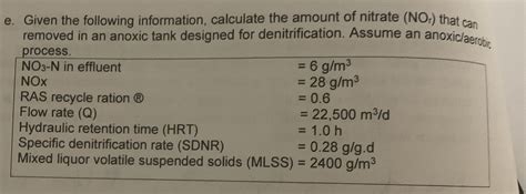 Solved E Given The Following Information Calculate The Chegg