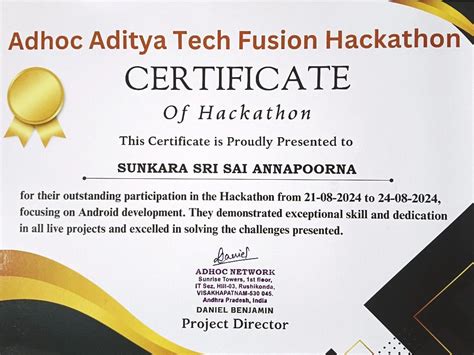 Annapoorna Sunkara On Linkedin Hackathon Androiddevelopment Adityadegreecollege