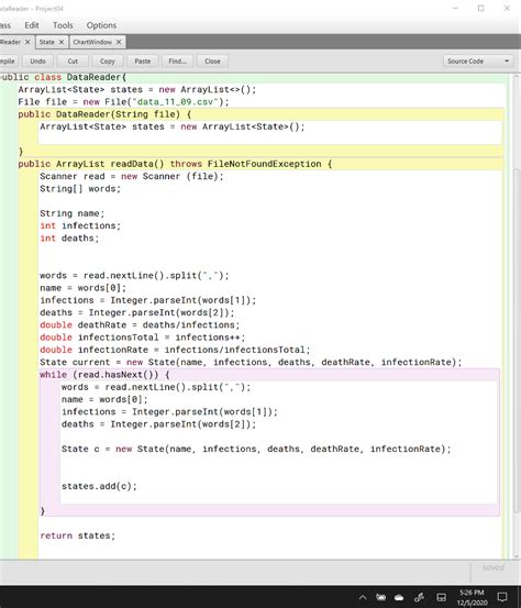 I Am Trying To Write A Code That Reads In The