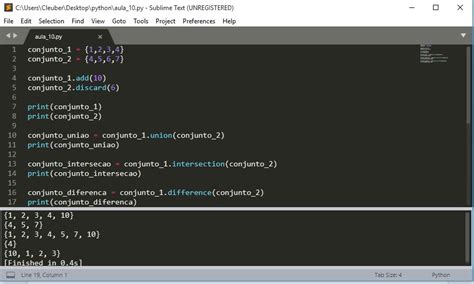 Universe Tutorial Tutoriais Downloads E Curiosidades Python 10 Conjuntos