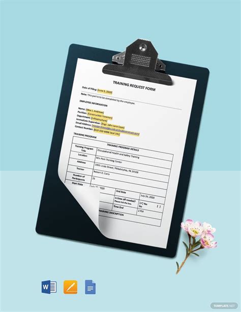 Material Request Form For Construction Company Template In Word Pages