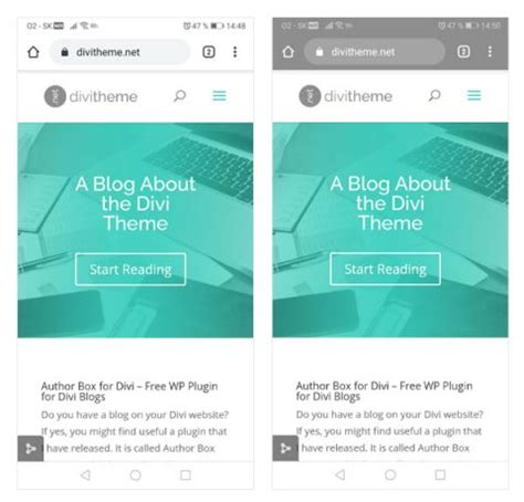 How To Change The Color Of Chrome Header Bar On Android With Divi Divi Theme Help Tutorials