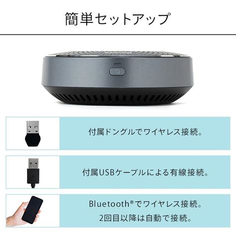 Iris Ohyama（アイリスオーヤマ） スピーカーフォン 会議用マイク ワイヤレス マイク内蔵 テレワーク リモート 在宅 会議