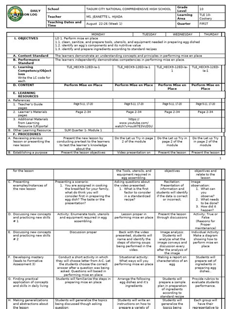 Dll Hijada Q1 Week1 Pdf Behavior Modification Cognitive Science