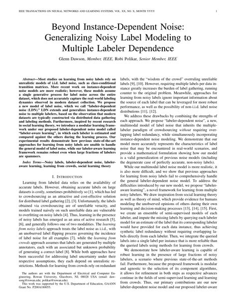 pdf beyond instance dependent noise generalizing noisy label