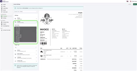 How Can I Change The Date Format Of My Invoices Simplio Support
