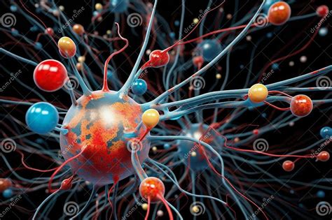 Artistic Representation Of A Neuron Within A Vast Network Signifying