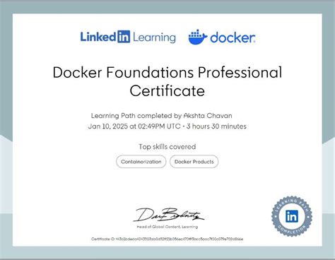 Akshta Chavan On Linkedin Linkedinlearning Docker