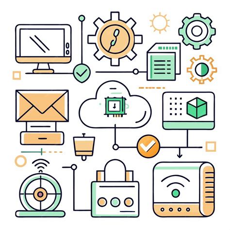 Connecting Devices Data In The Cloud With Secure Networks Premium Ai Generated Vector