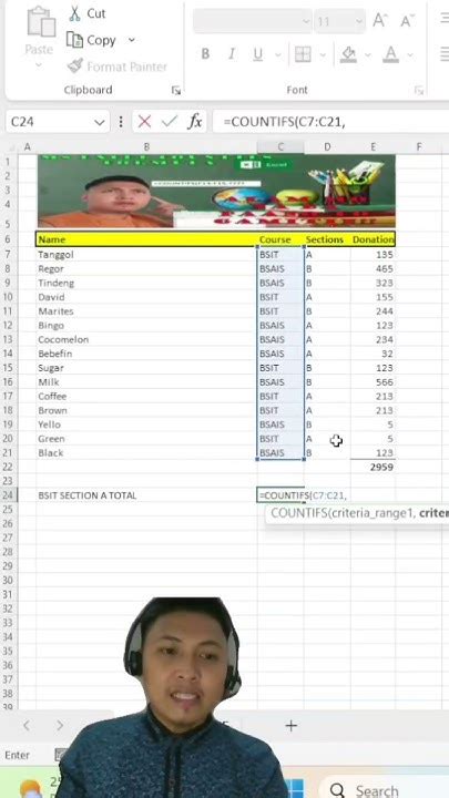 Excel Countifs Formula😱 Excel Countif Shortvideo Short Tips