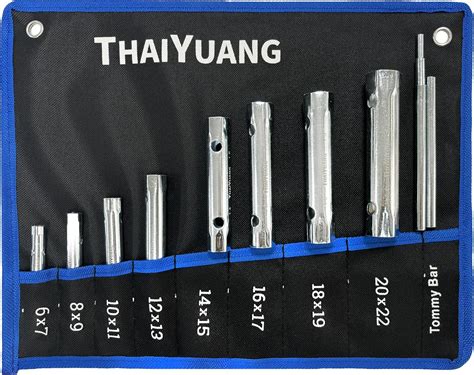 Thaiyuang 10pcs Tubular Box Spanner Set 6 22mm Plumbers
