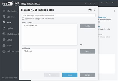 Microsoft 365 Mailbox Scan Eset Mail Security 120 Eset Online Help