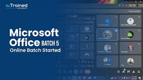 microsoft office online course batch be trained academy