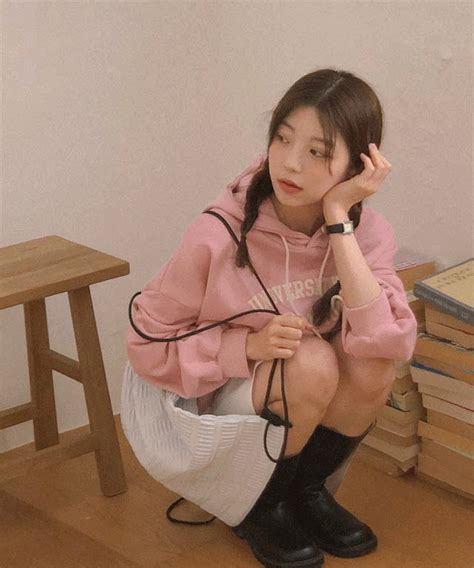 3color 유니 크롭 후드 티셔츠 코지해보이는 예쁜 핏의 캐주얼 후드 에이블리