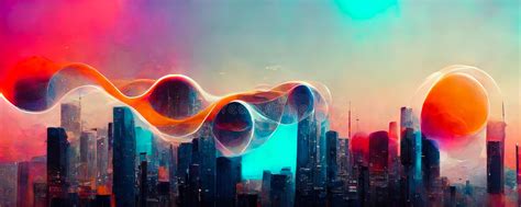 Abstract Color Texture Modern Futuristic Pattern Digital City Concept Stock Illustration
