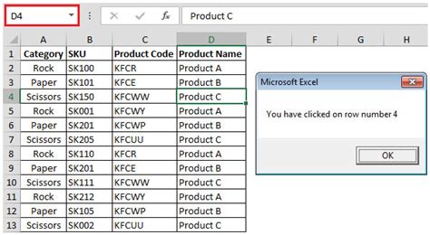 How To Get Row Number By A Single Click Using VBA In Microsoft Excel