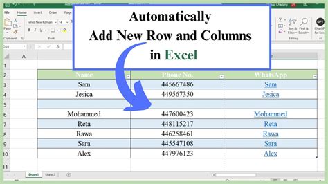 how to add new row automatically in excel table youtube