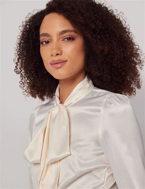 Womens Pussy Bow Blouses And Shirts Hawes And Curtis