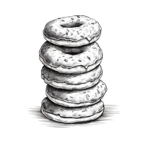 Cake Stack Of Donuts Ai Generated Stock Illustration Illustration Of Dough Glazed 290899996