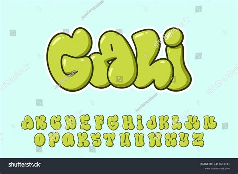 Alphabet Fat Fat Graffiti Font Typeset Stock Vector Royalty Free Shutterstock