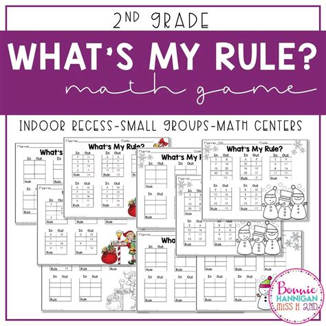 Whats My Rule Math Game Bonnie Hannigan Miss H 2nd Worksheets Library